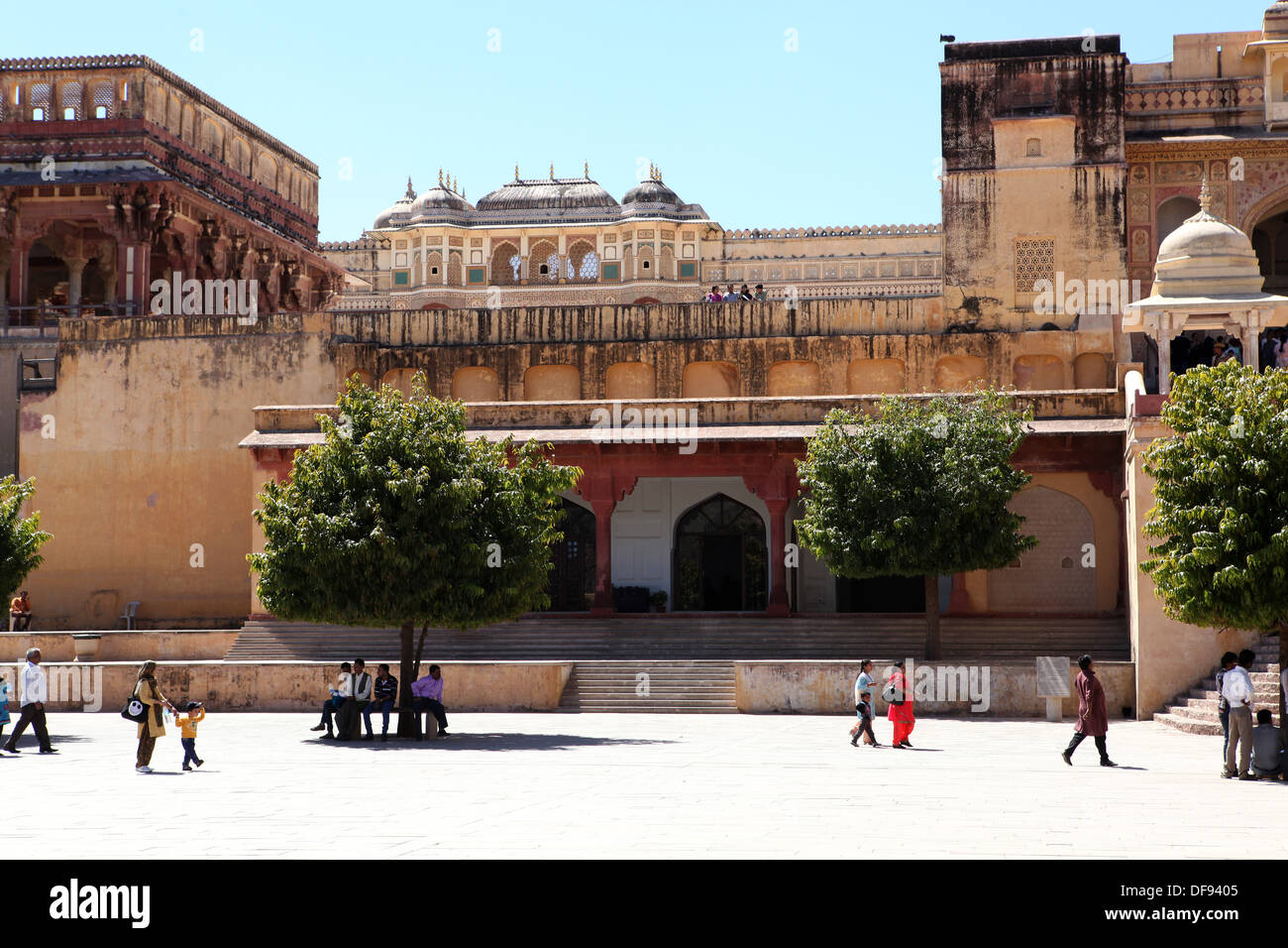 Courtyard of amber fort rajasthan india hi-res stock photography and ...