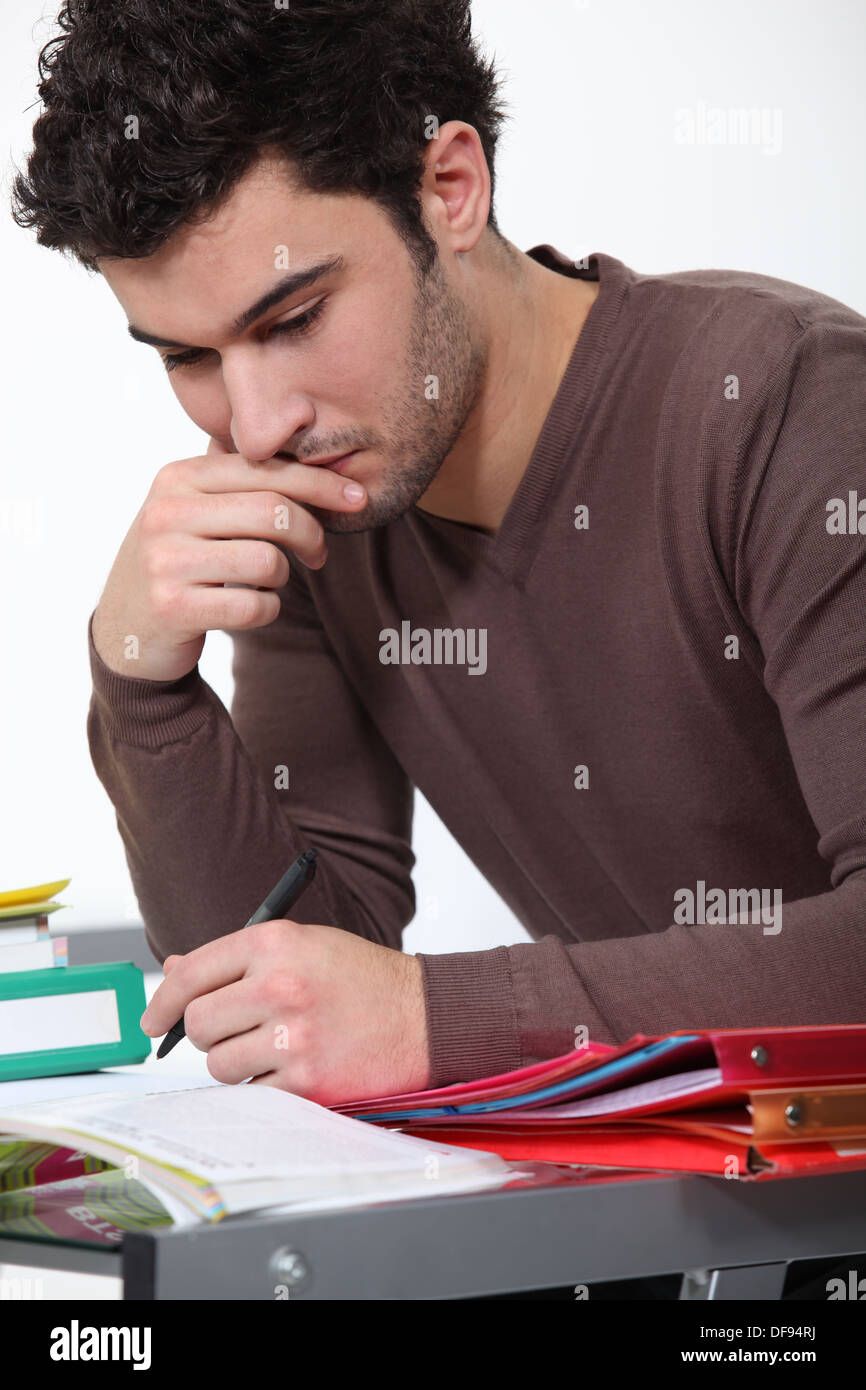 Male university student Stock Photo - Alamy