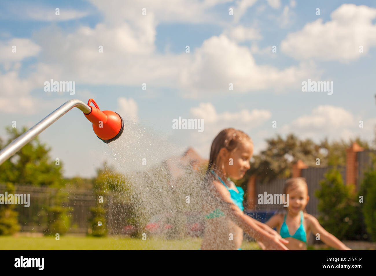 Child garden hose close up hi-res stock photography and images - Alamy