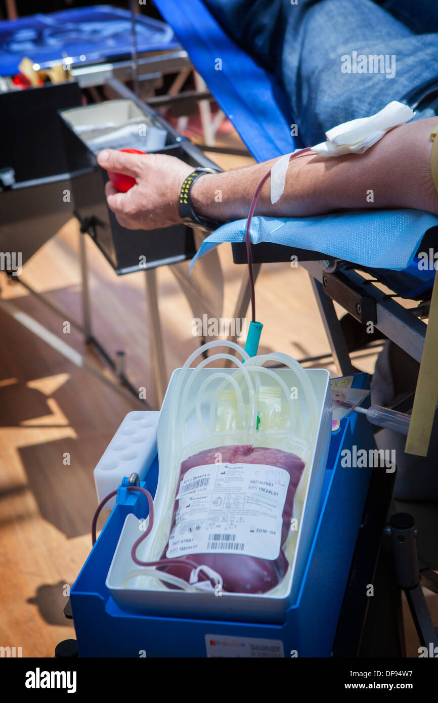 Blood donation man hi-res stock photography and images - Alamy