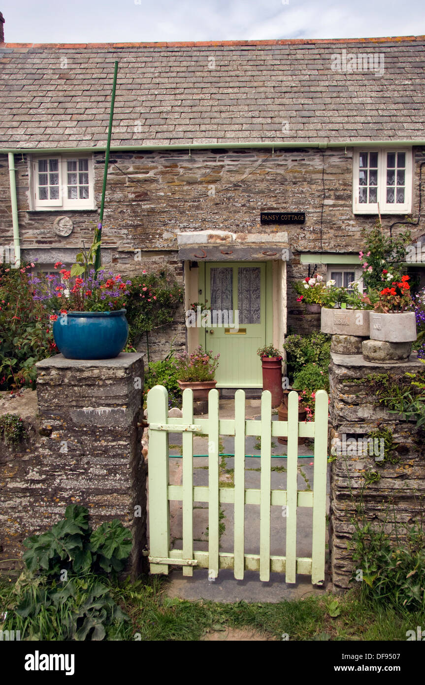 Trevalga,Cornwall,UK,a privately owned village on the coast with church ...