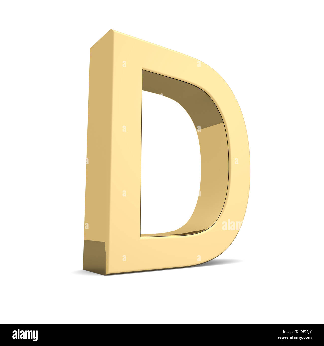Gold letter D Stock Photo - Alamy