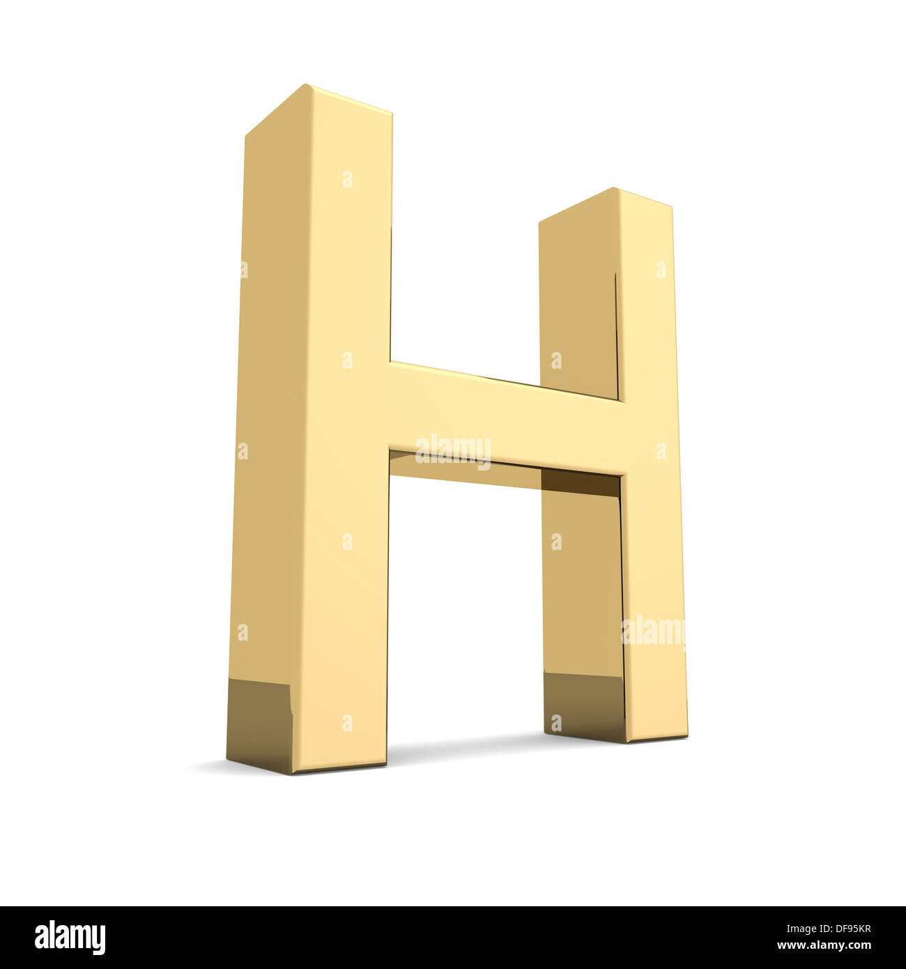 Gold letter H Stock Photo - Alamy
