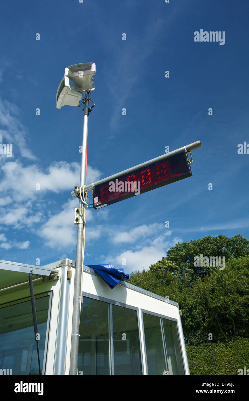 Timing Display at Show Jumping event UK Stock Photo - Alamy