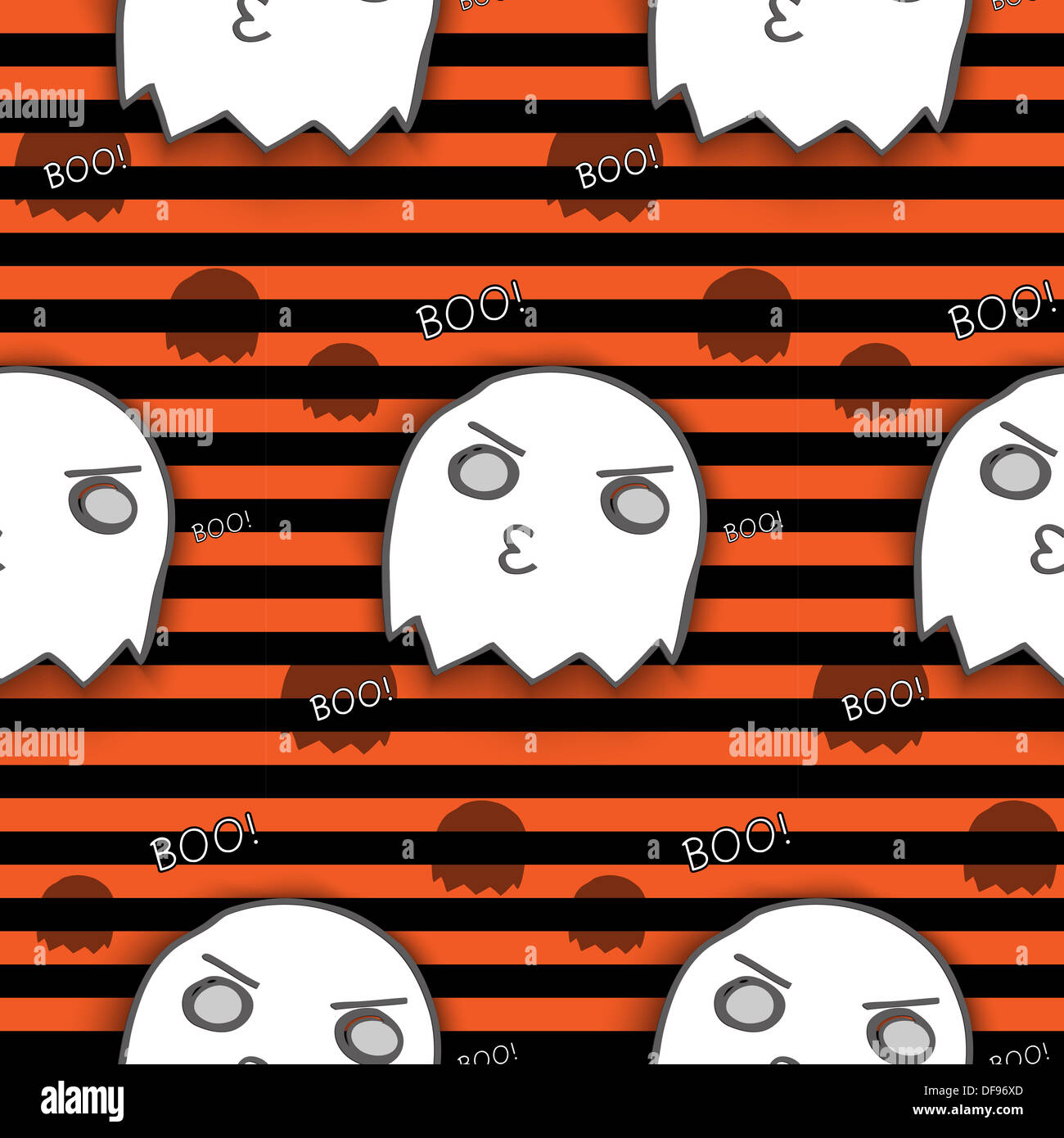 Halloween Ghost Seamless Pattern Background Vector Stock Photo - Alamy