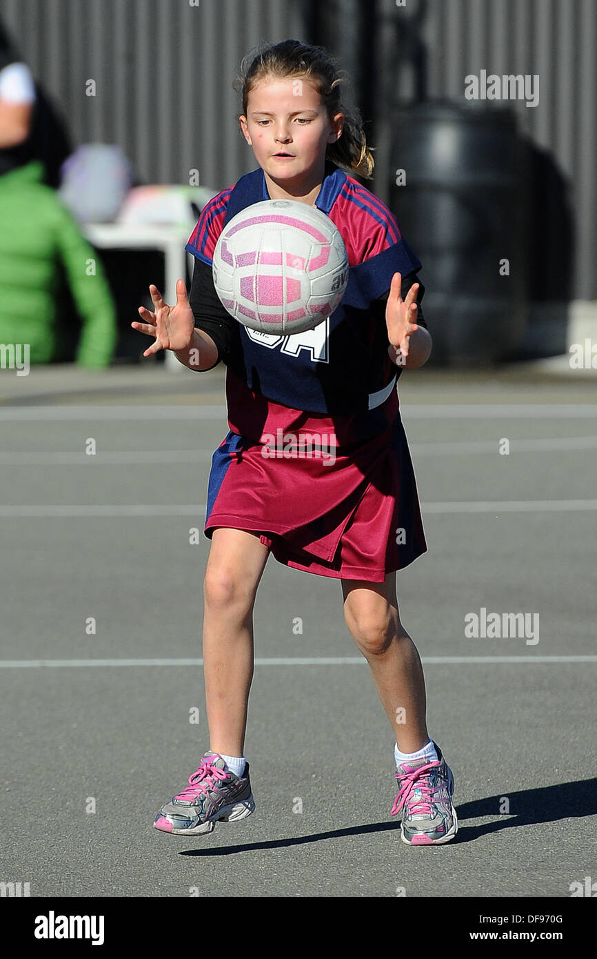 Motueka, Nelson, New Zealand. 10th Aug, 2013. Kids Netball. © Action ...