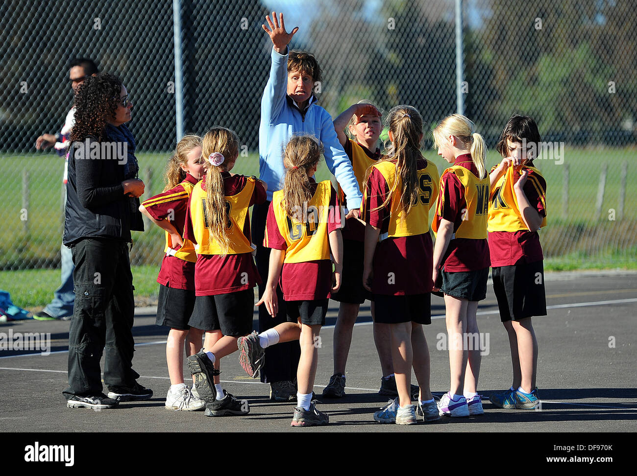 Motueka, Nelson, New Zealand. 10th Aug, 2013. Kids Netball. © Action ...