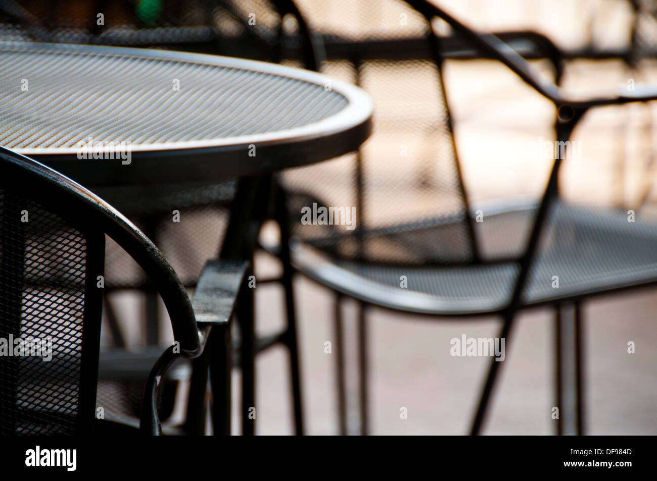 Metal table hi-res stock photography and images - Alamy