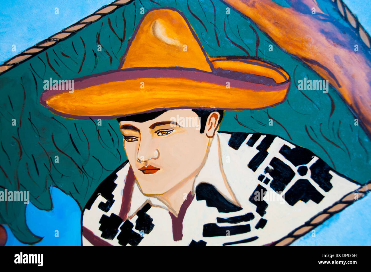 Painted Mexican face Stock Photo - Alamy