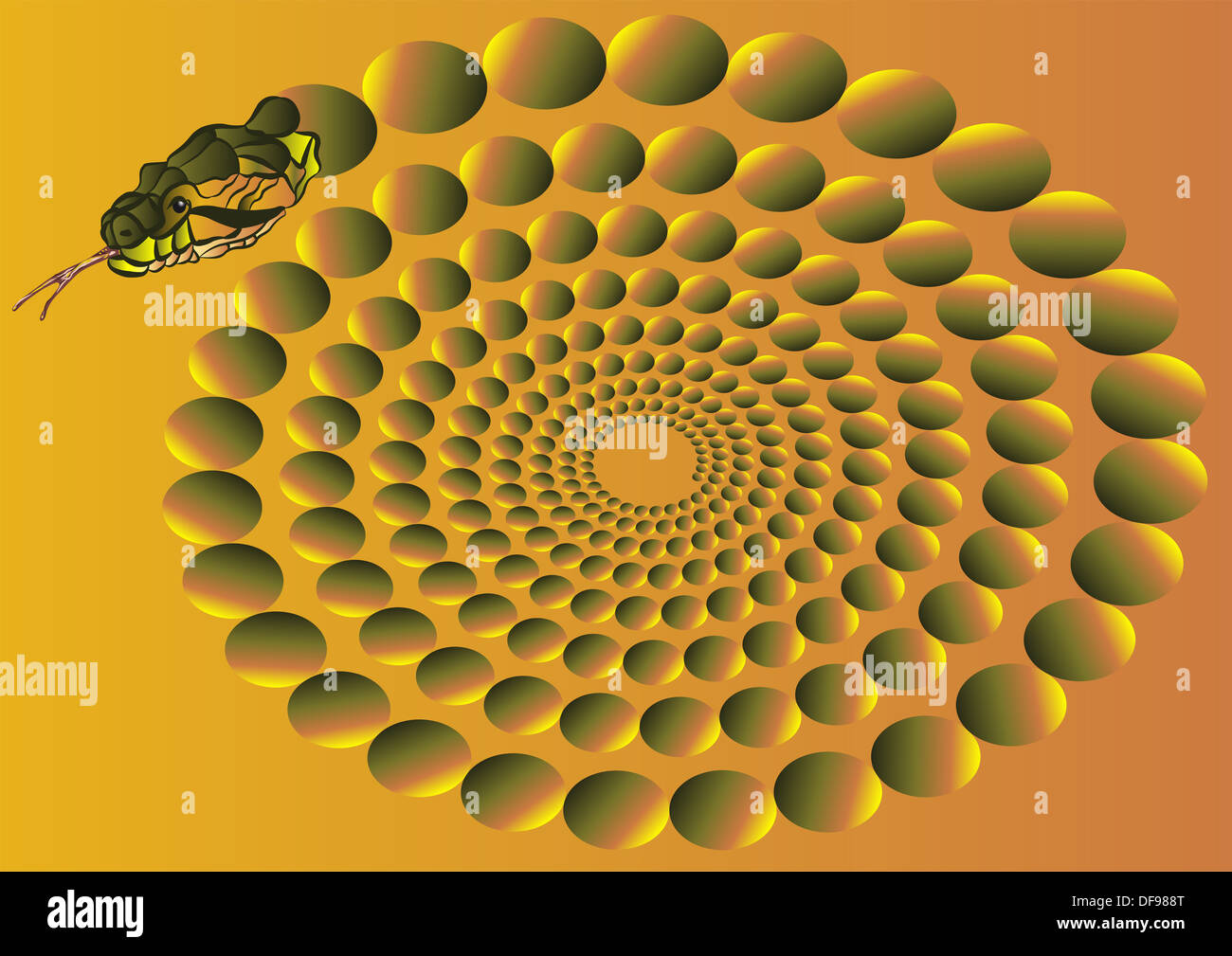 optical illusion with a snake Stock Photo - Alamy
