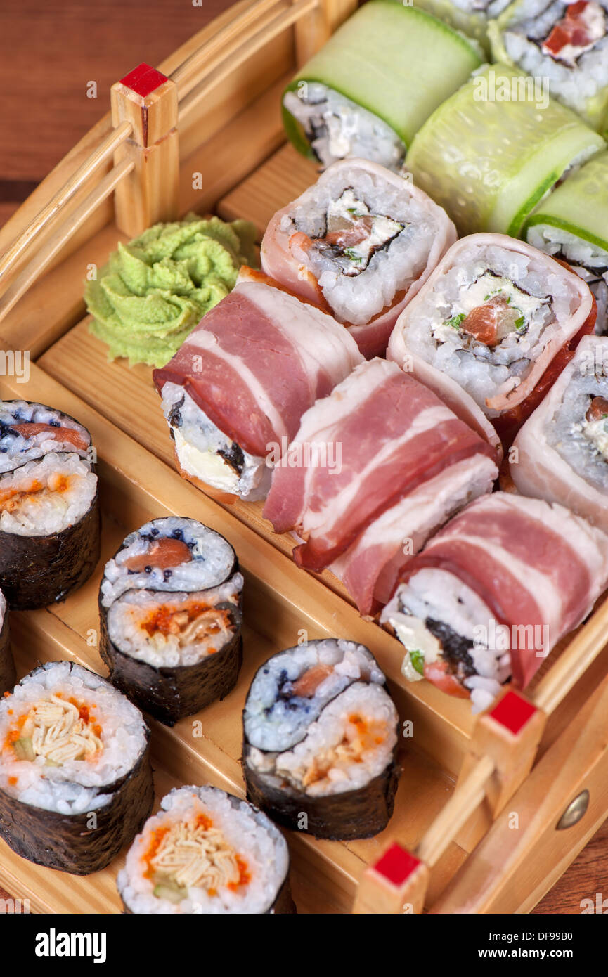 Sushi roll set Stock Photo - Alamy