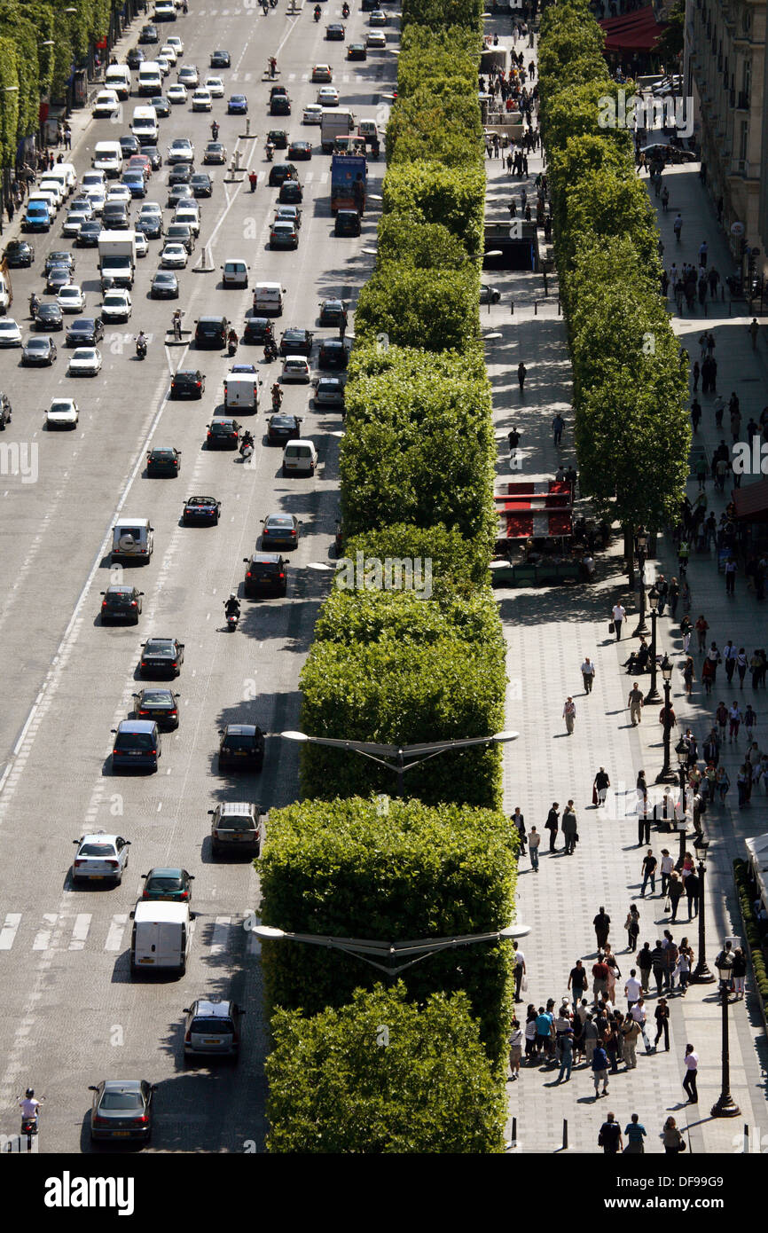 View of Avenue des Champs Elysees, Paris, France Stock Photo - Alamy