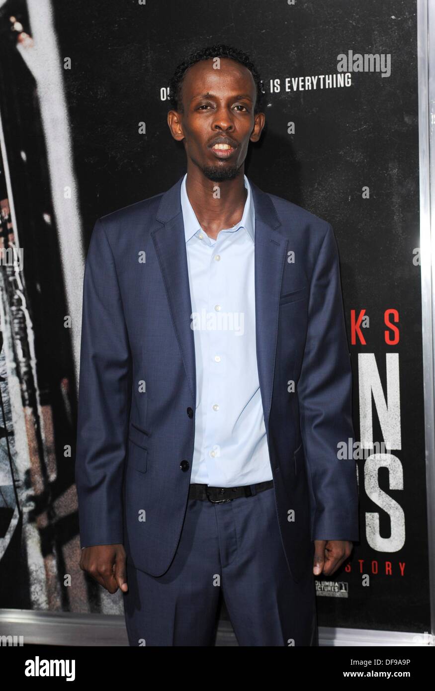 Los Angeles, CA. 30th Sep, 2013. Barkhad Abdi at arrivals for CAPTAIN ...