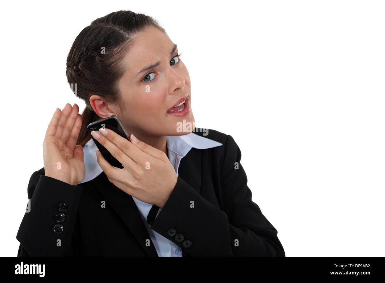 I cant hear you hi-res stock photography and images - Alamy
