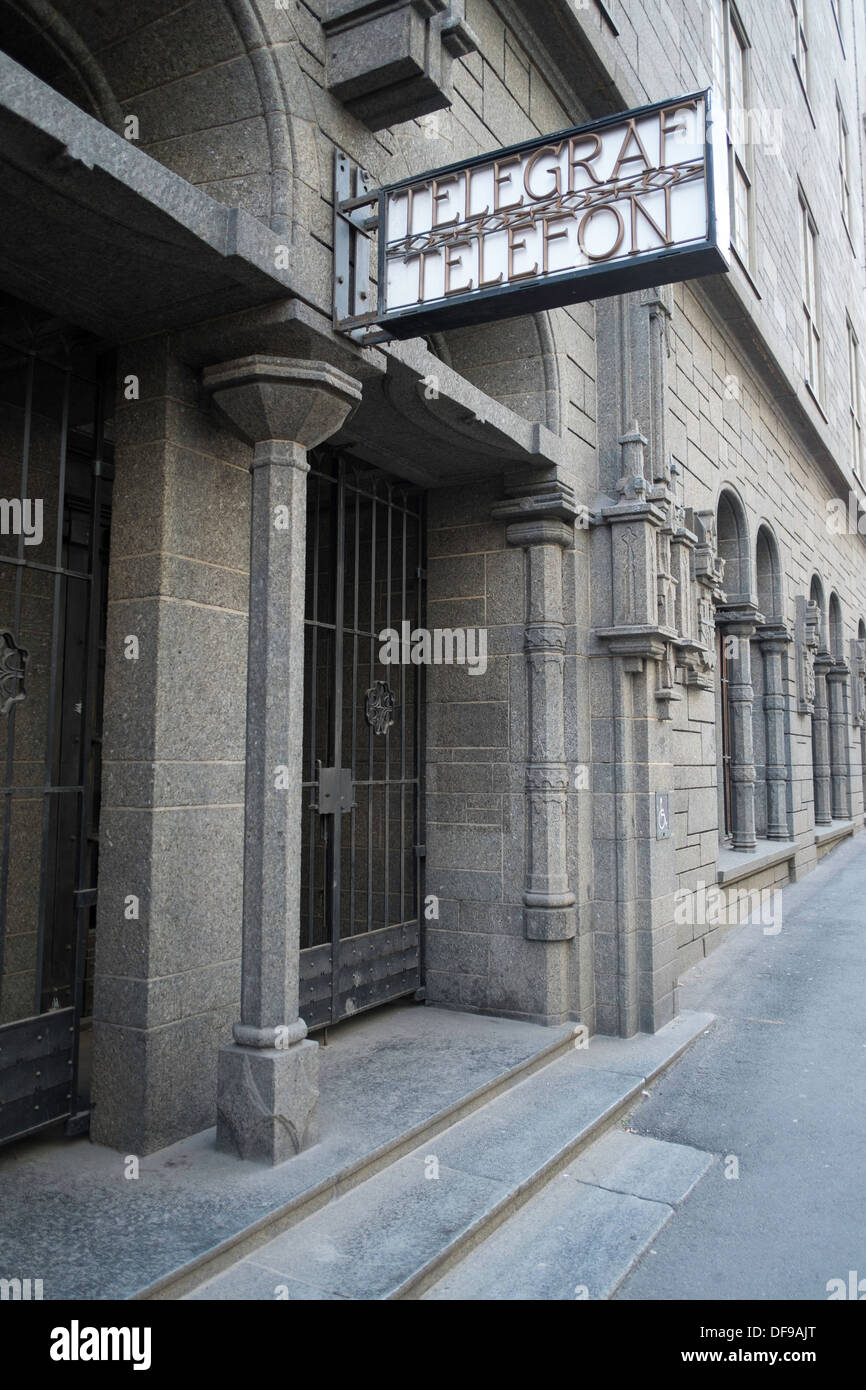 Historic Telegraf and Telefon sign, Oslo, Norway Stock Photo - Alamy