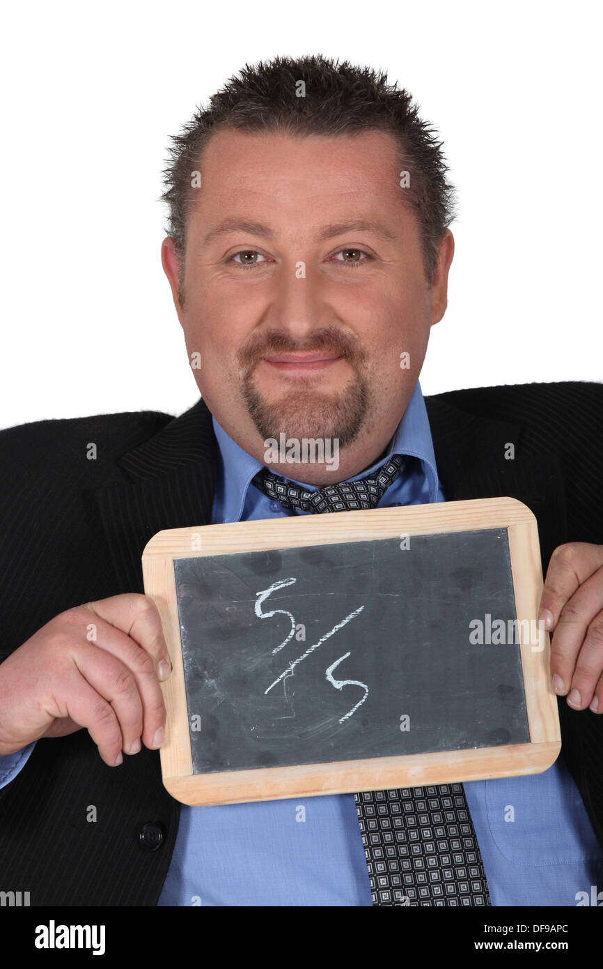 Man with hand board Stock Photo - Alamy