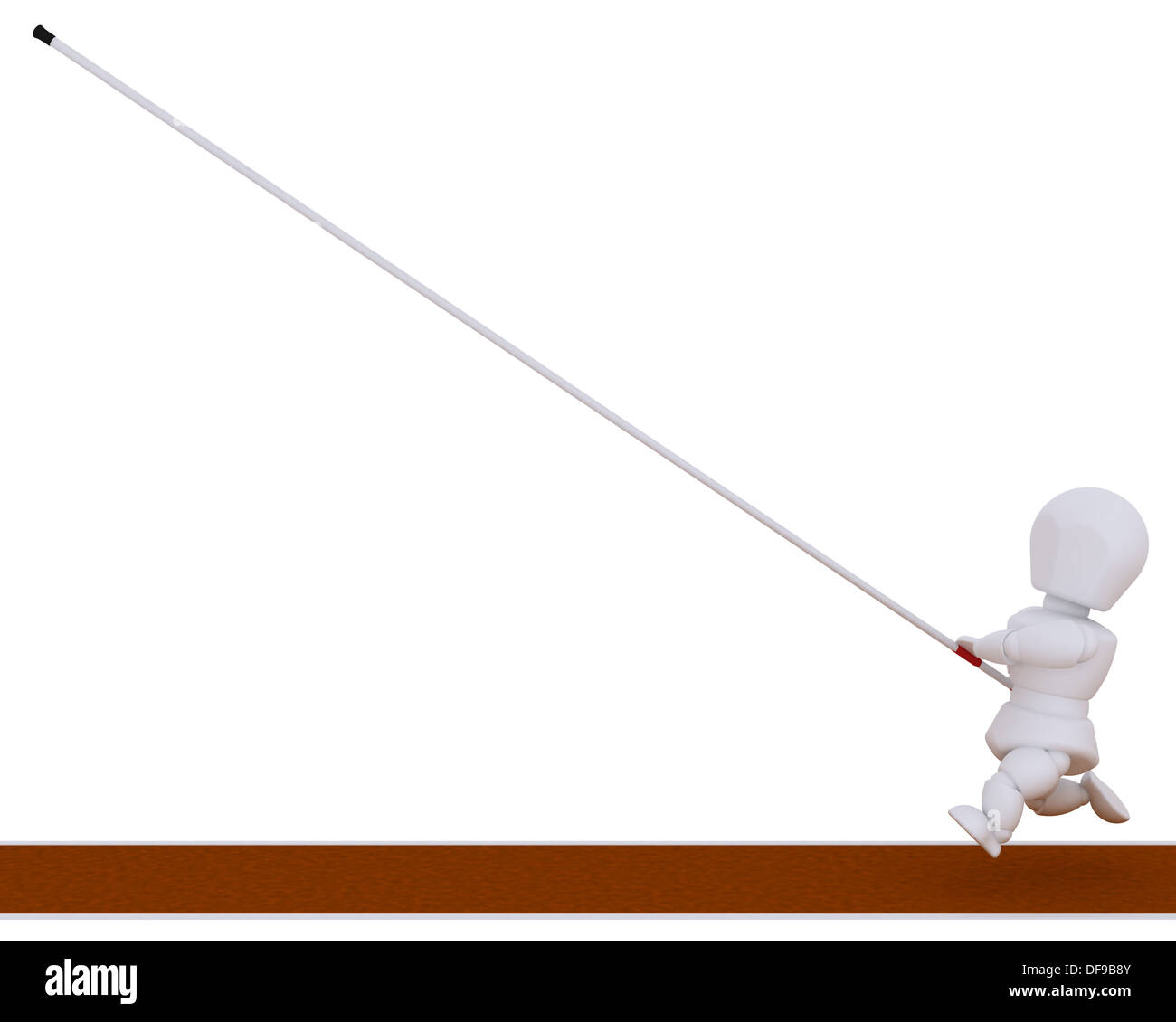 3D render of a man competing in the pole vault Stock Photo - Alamy