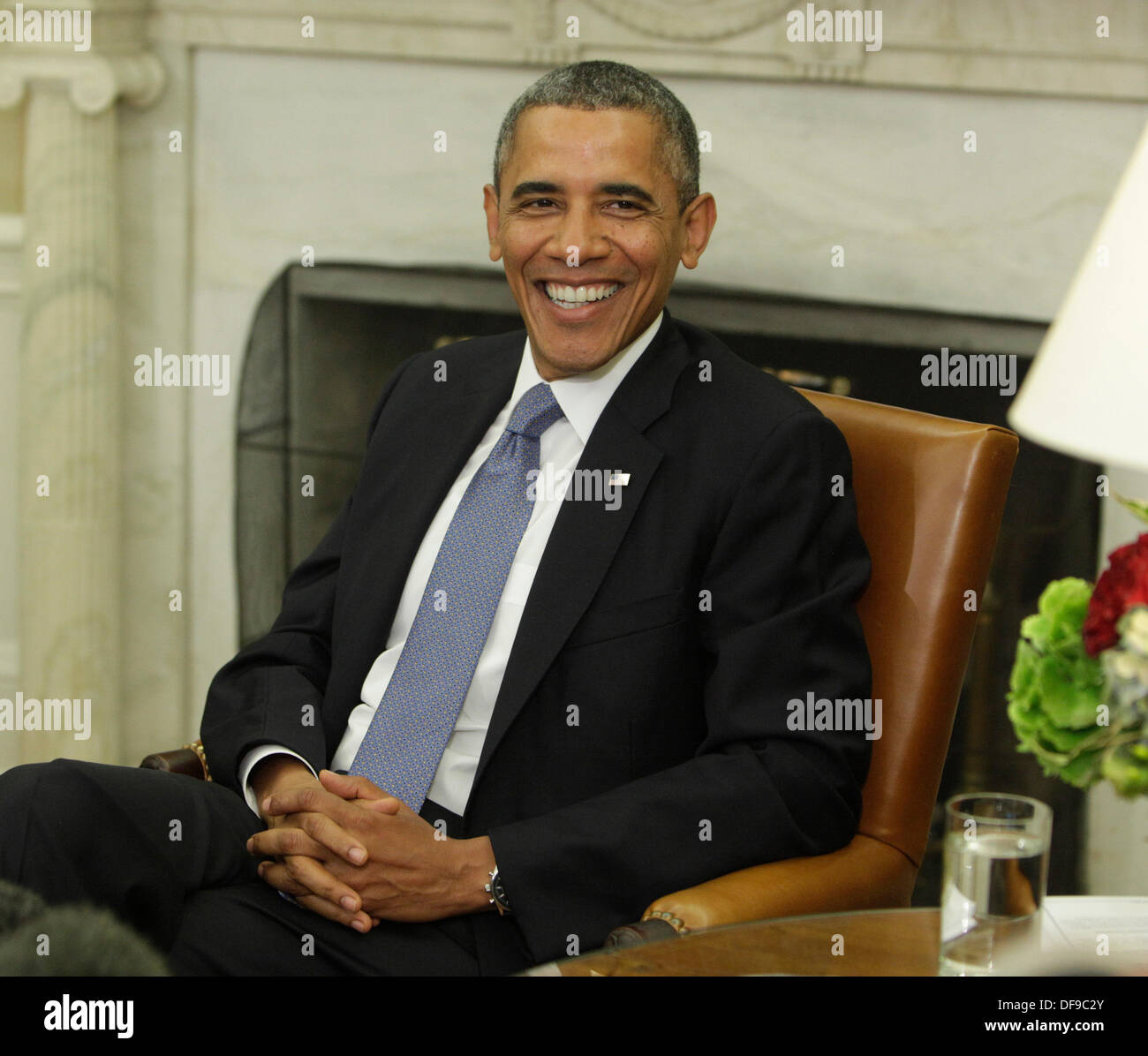 Washington, DC, USA. 30th Sep, 2013. U.S. President Barack Obama is ...