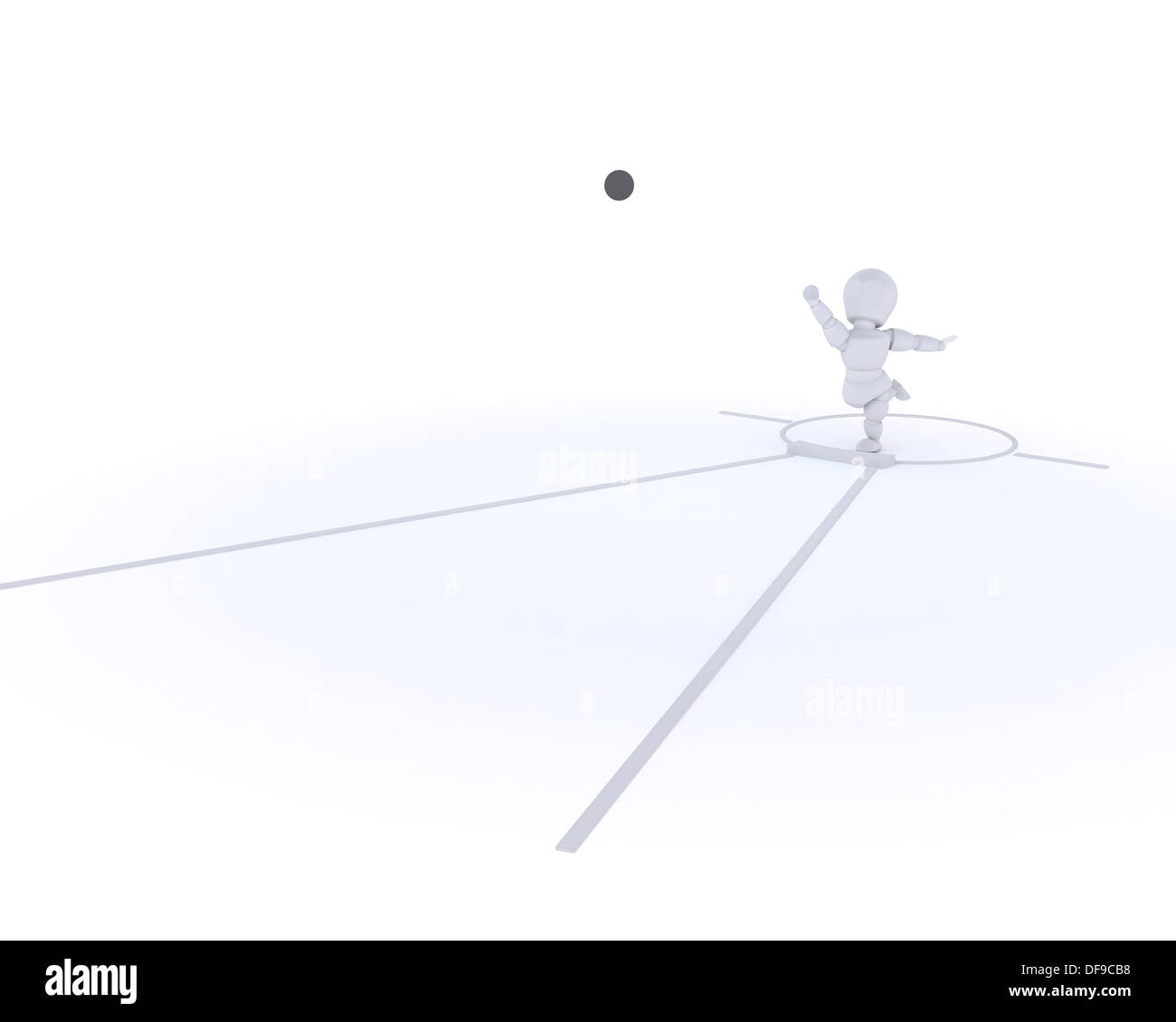 3D render of a man competing in the shot putt Stock Photo - Alamy