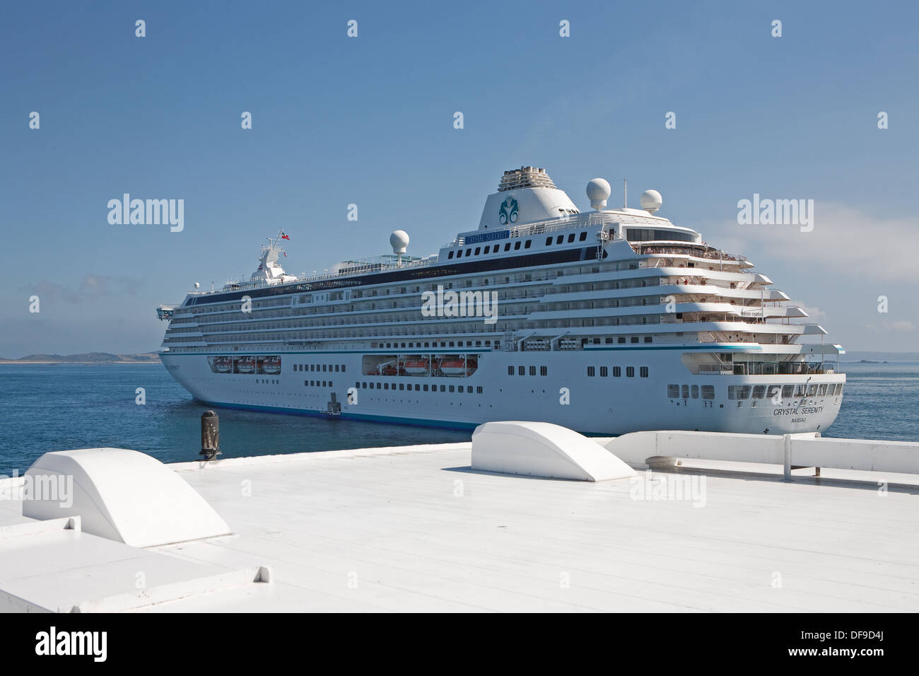 Crystal Serenity leaving St Peter Port In Guernsey Stock Photo - Alamy