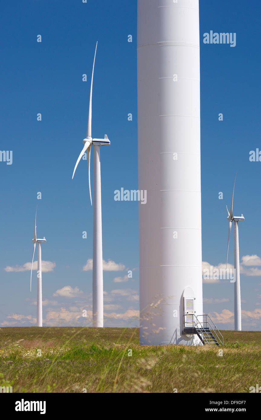 windmills for electric power production Stock Photo - Alamy