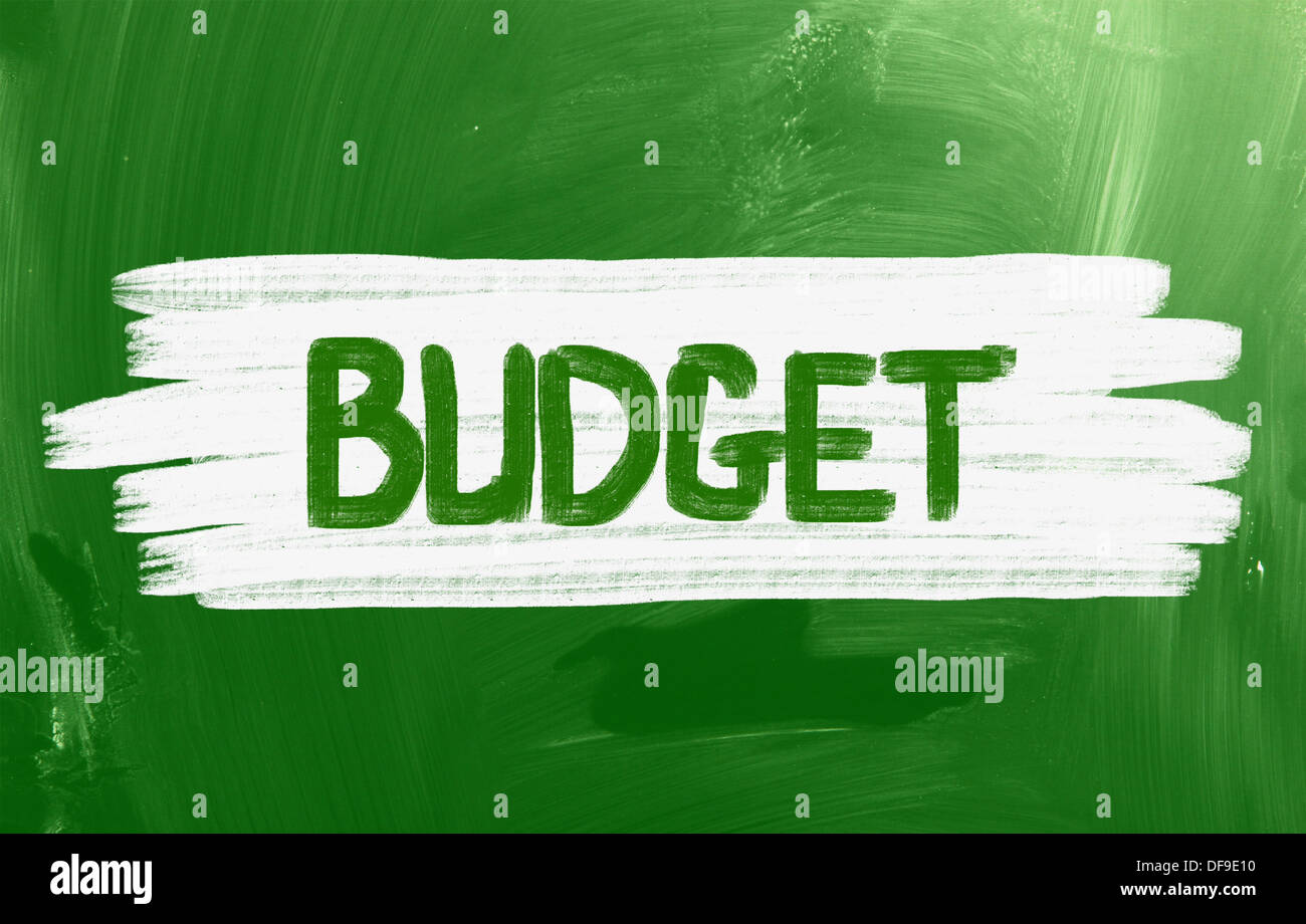 Budget Handwritten With Chalk On A Blackboard Stock Photo - Alamy