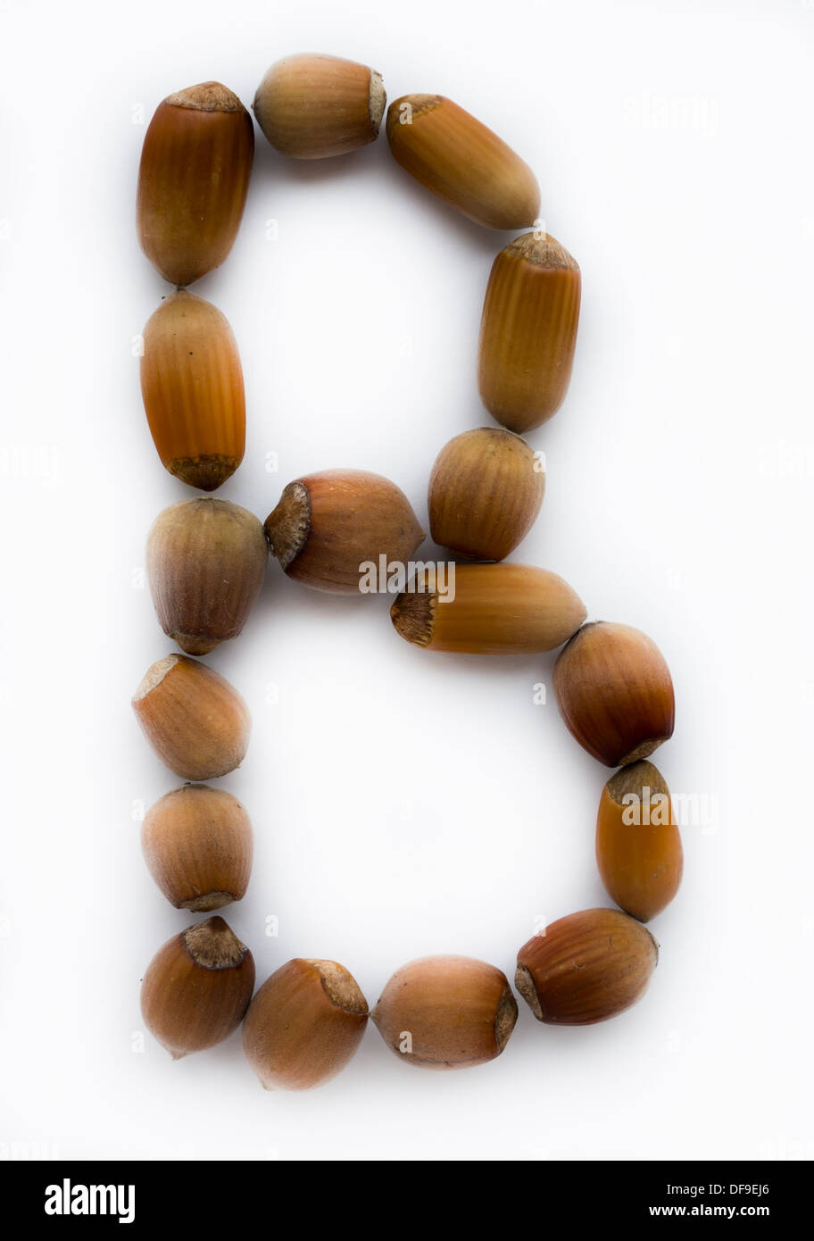 Letter B. Hazelnut Stock Photo - Alamy