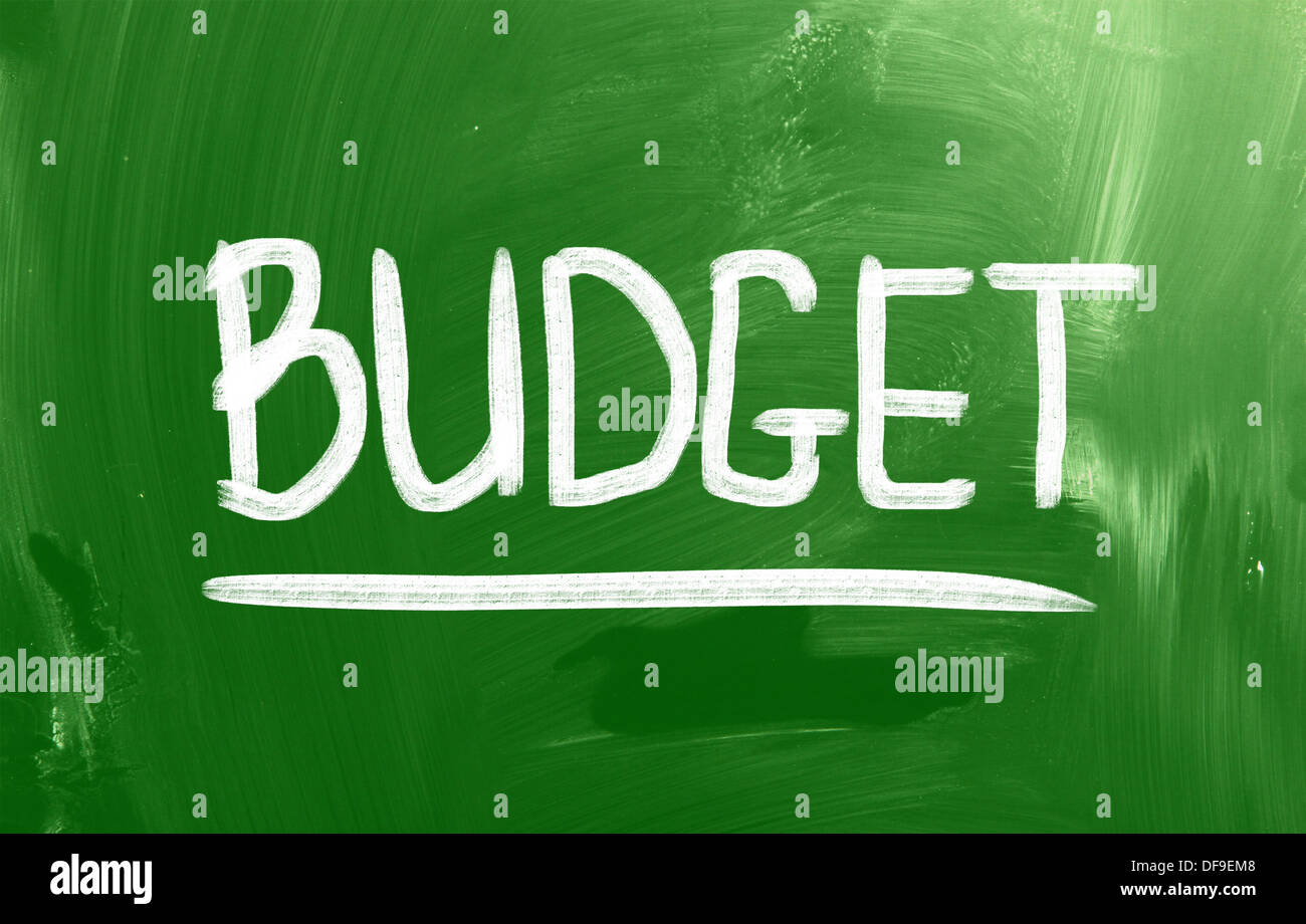 Budget Handwritten With Chalk On A Blackboard Stock Photo - Alamy