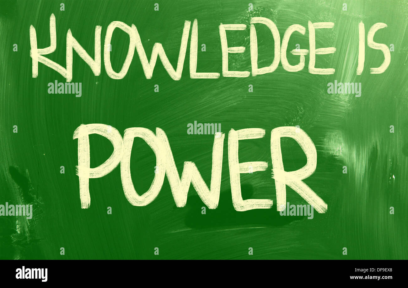 Knowledge Is Power Stock Photo - Alamy