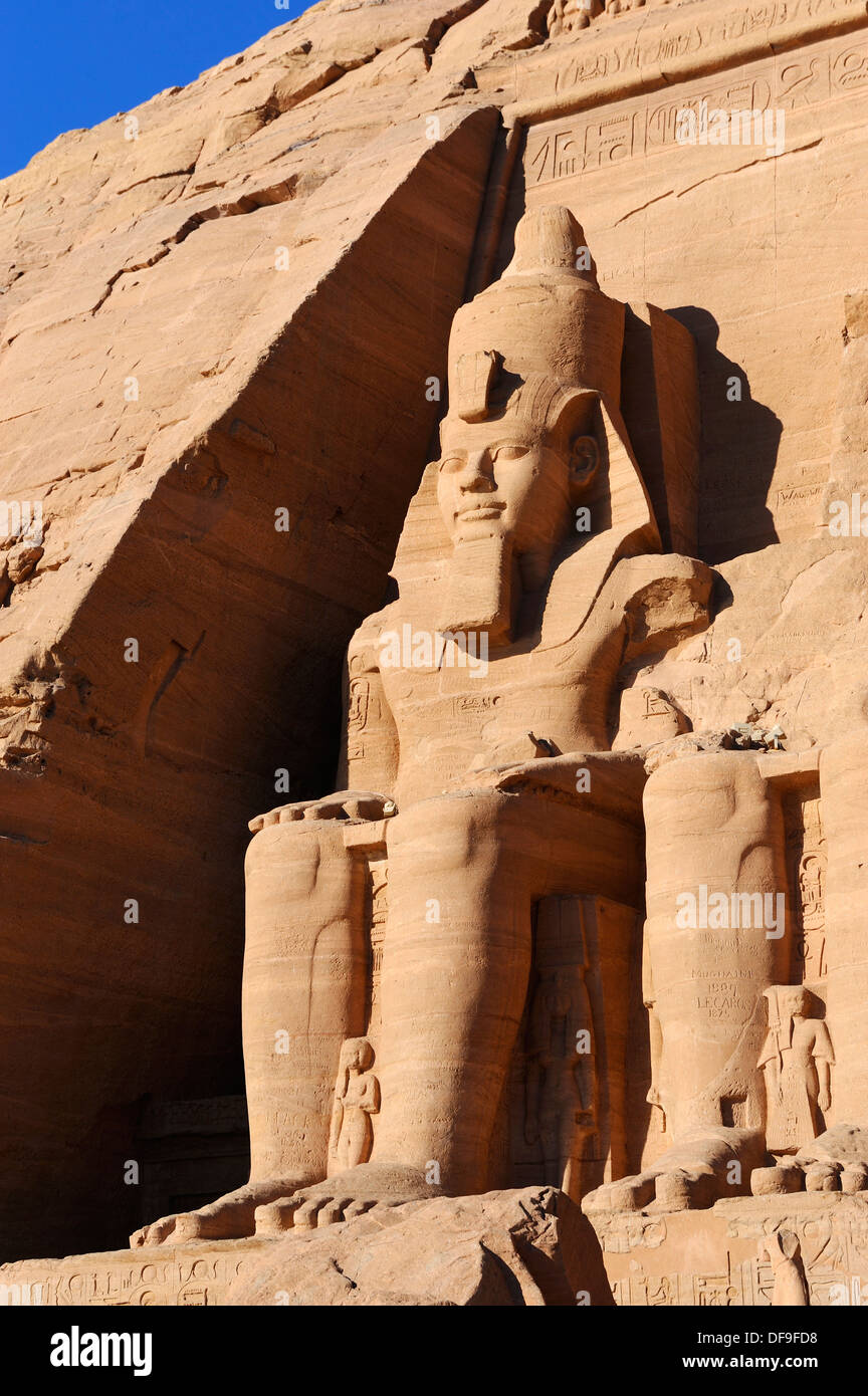 Great Temple of Ramesses II at Abu Simbel, Upper Egypt Stock Photo - Alamy