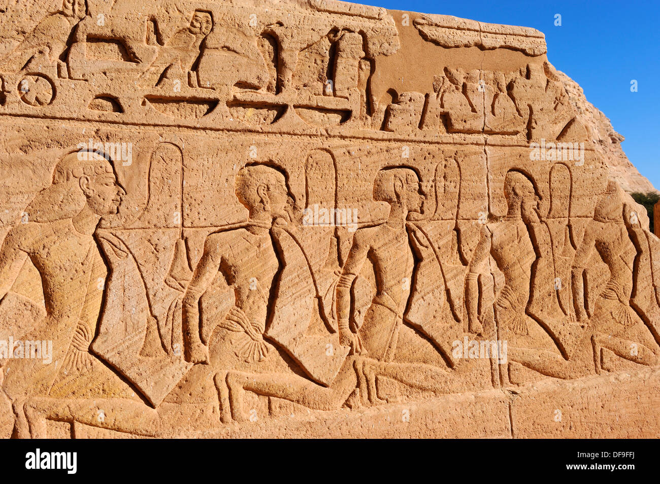 Wall relief - Great Temple of Ramesses II at Abu Simbel, Upper Egypt ...