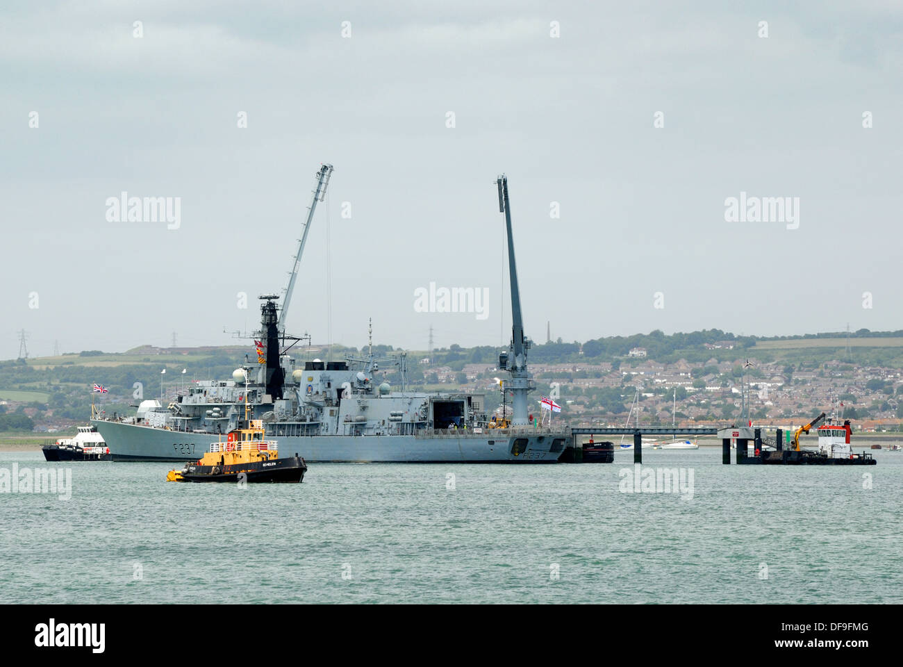 HMS Westminster at the Royal Navy base, Portsmouth Harbour, England ...