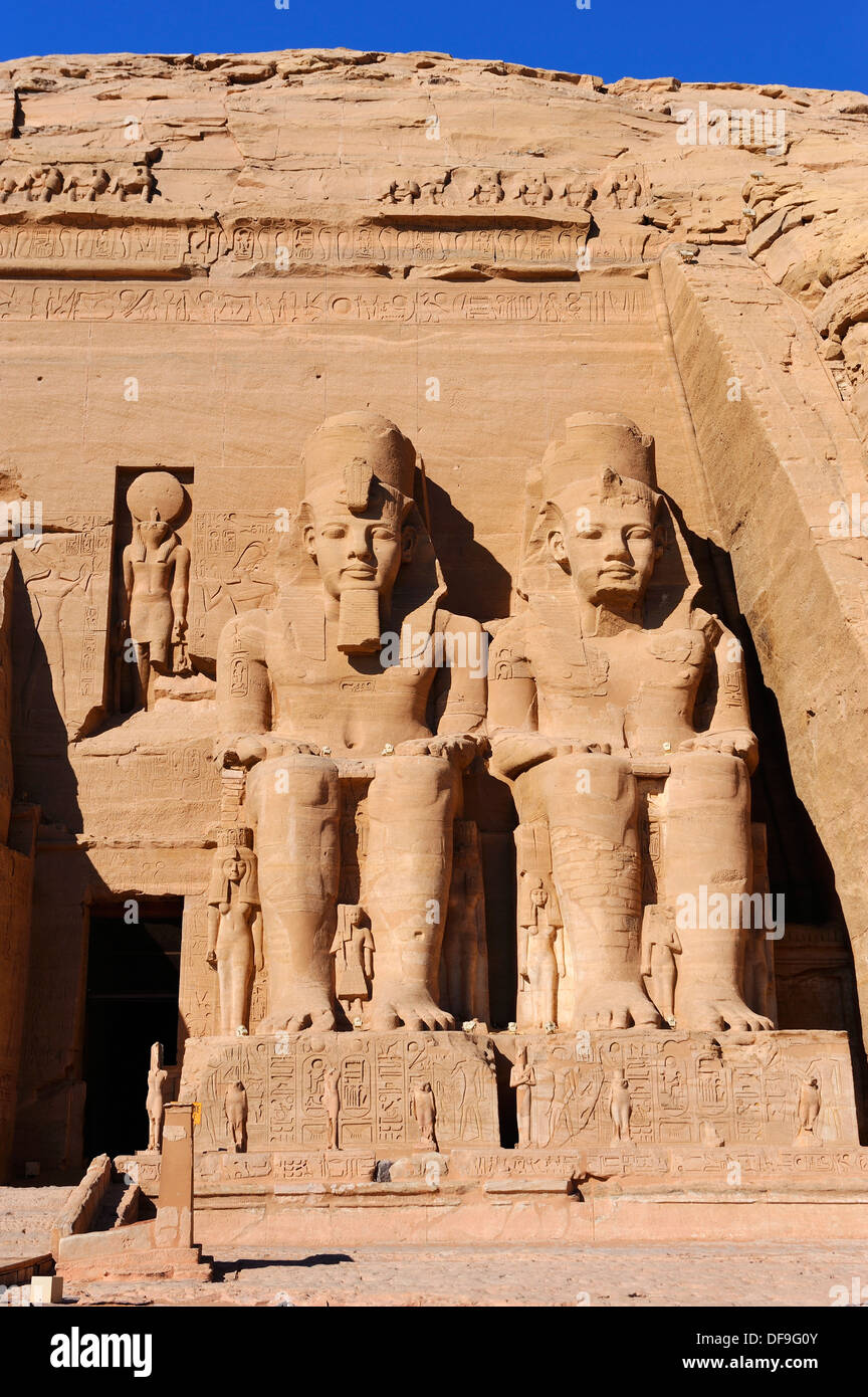 Great Temple of Ramesses II at Abu Simbel, Upper Egypt Stock Photo - Alamy