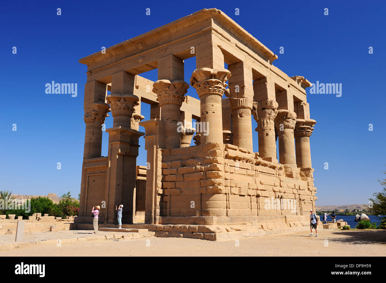 Trajan's Kiosk on Philae Island - Aswan, Upper Egypt Stock Photo - Alamy