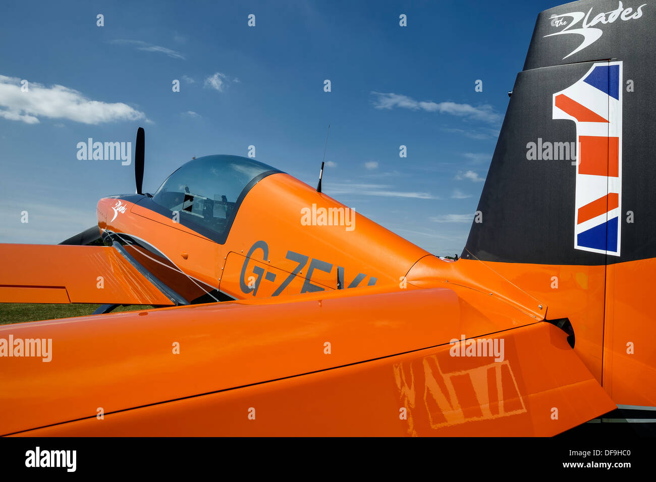A Walter Extra EA300 aerobatic aircraft of the Blades aerobatic team ...