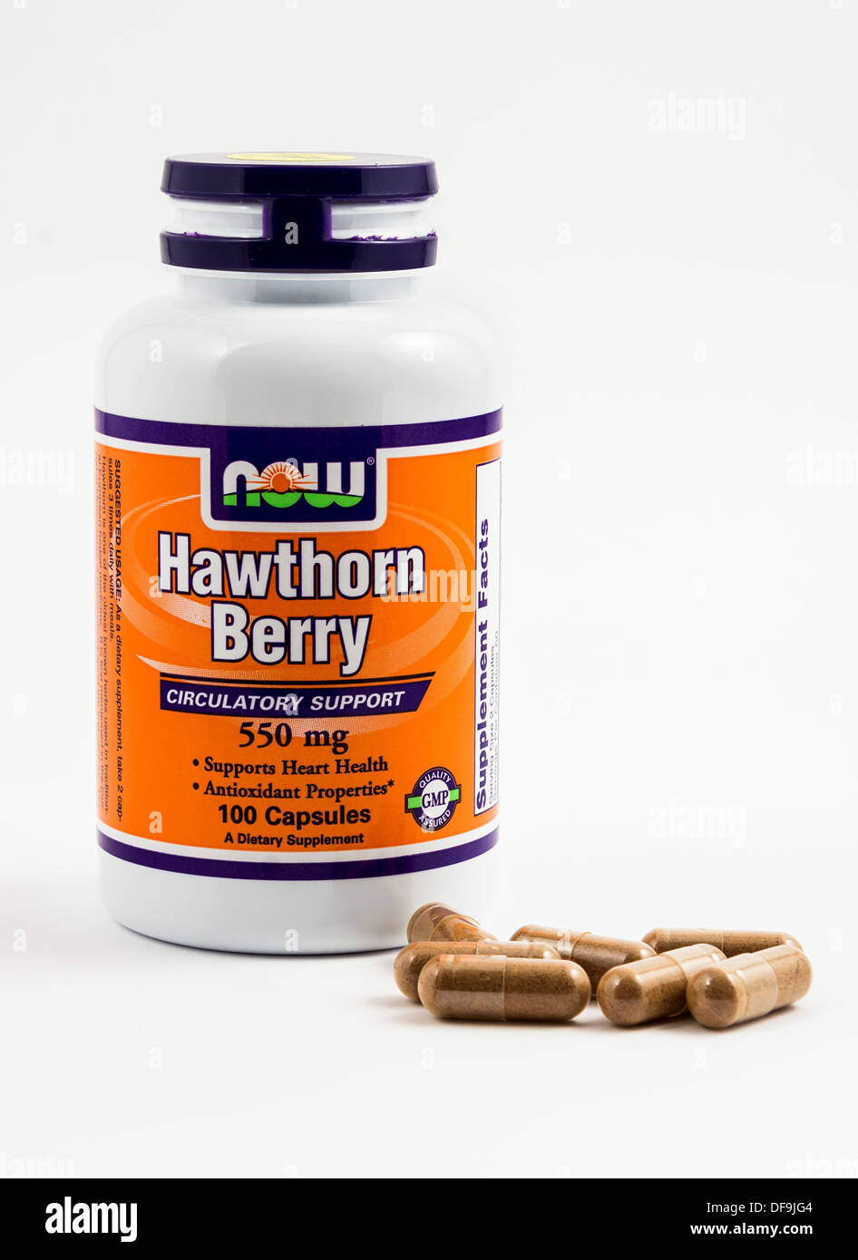 Hawthorn berry capsules Stock Photo - Alamy