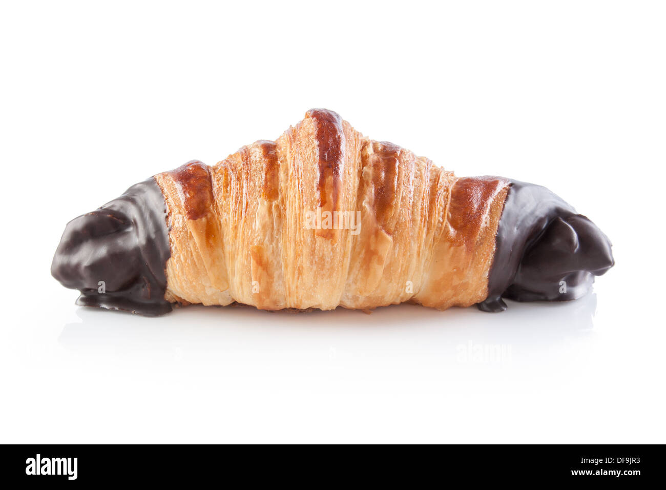 Chocolate croissant isolated on white background Stock Photo - Alamy