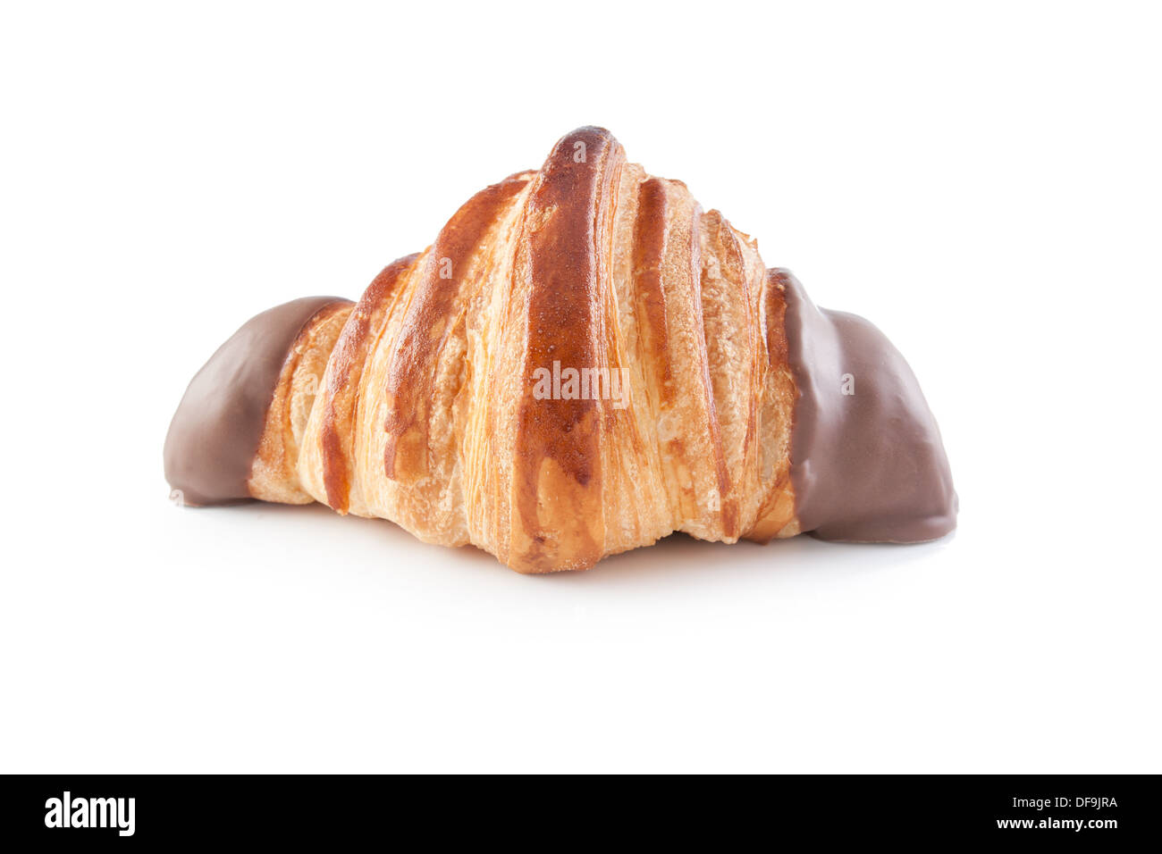Chocolate croissant isolated on white background Stock Photo - Alamy