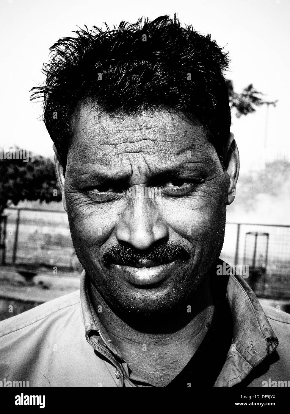 Indian man face portrait Black and White Stock Photos & Images - Alamy