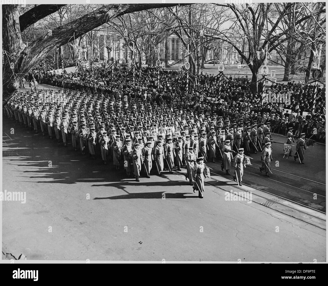 The cadets of West Point in President Truman's inaugural parade. 200054 ...