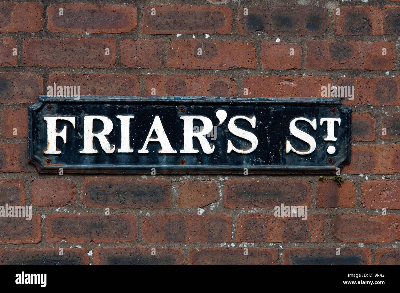 Friar`s Street sign, Bridgnorth, Shropshire, England, UK Stock Photo ...