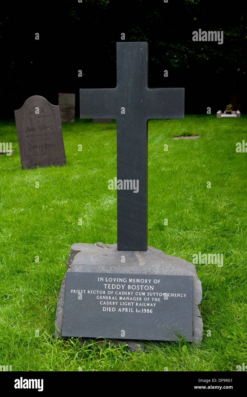 Teddy Boston grave, All Saints churchyard, Cadeby, Leicestershire ...