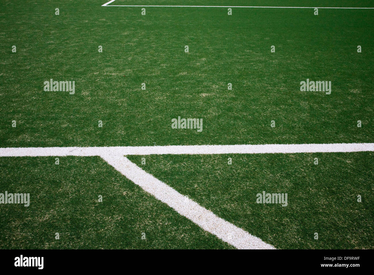 Lines on soccer field Stock Photo - Alamy