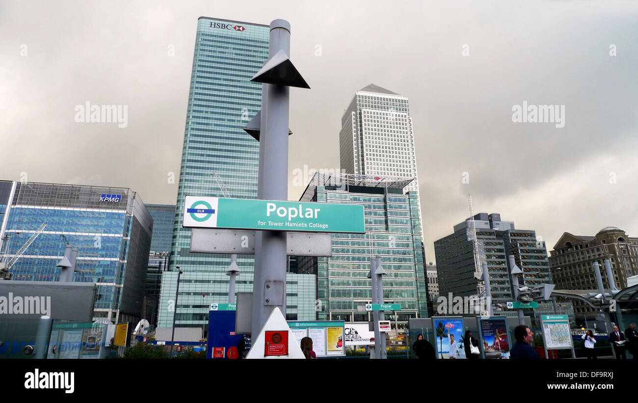 Poplar station docklands light railway hi-res stock photography and ...