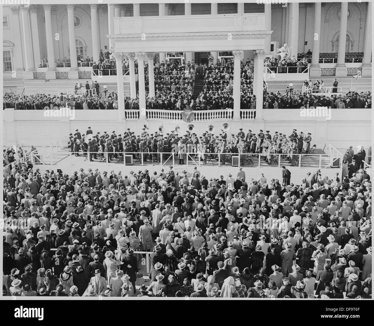 This image captures the inauguration of President Harry S. Truman and ...