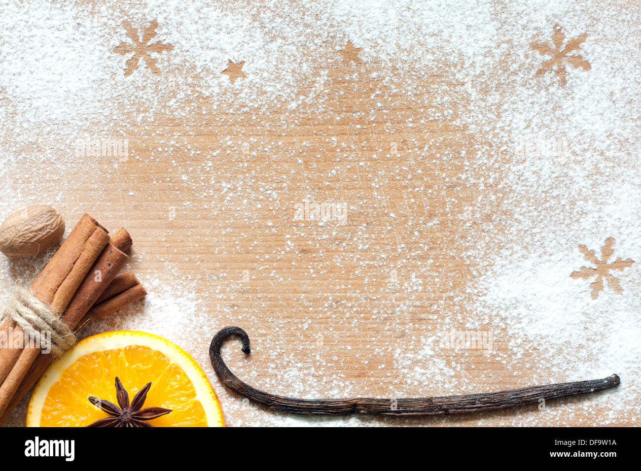 Christmas abstract food background on cutting board concept Stock Photo ...