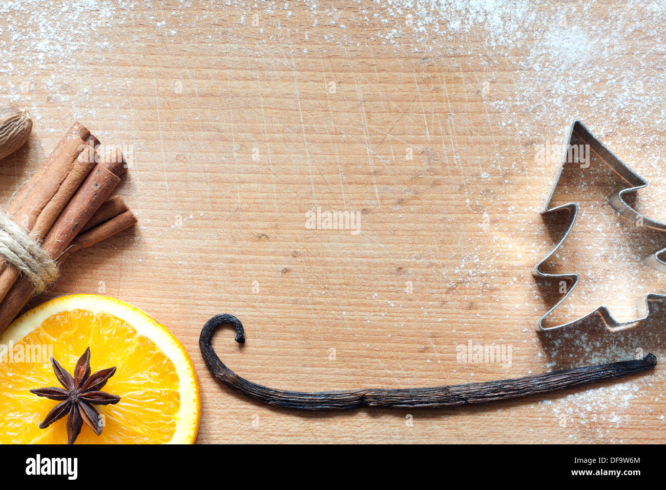 Christmas abstract food background on cutting board concept Stock Photo ...
