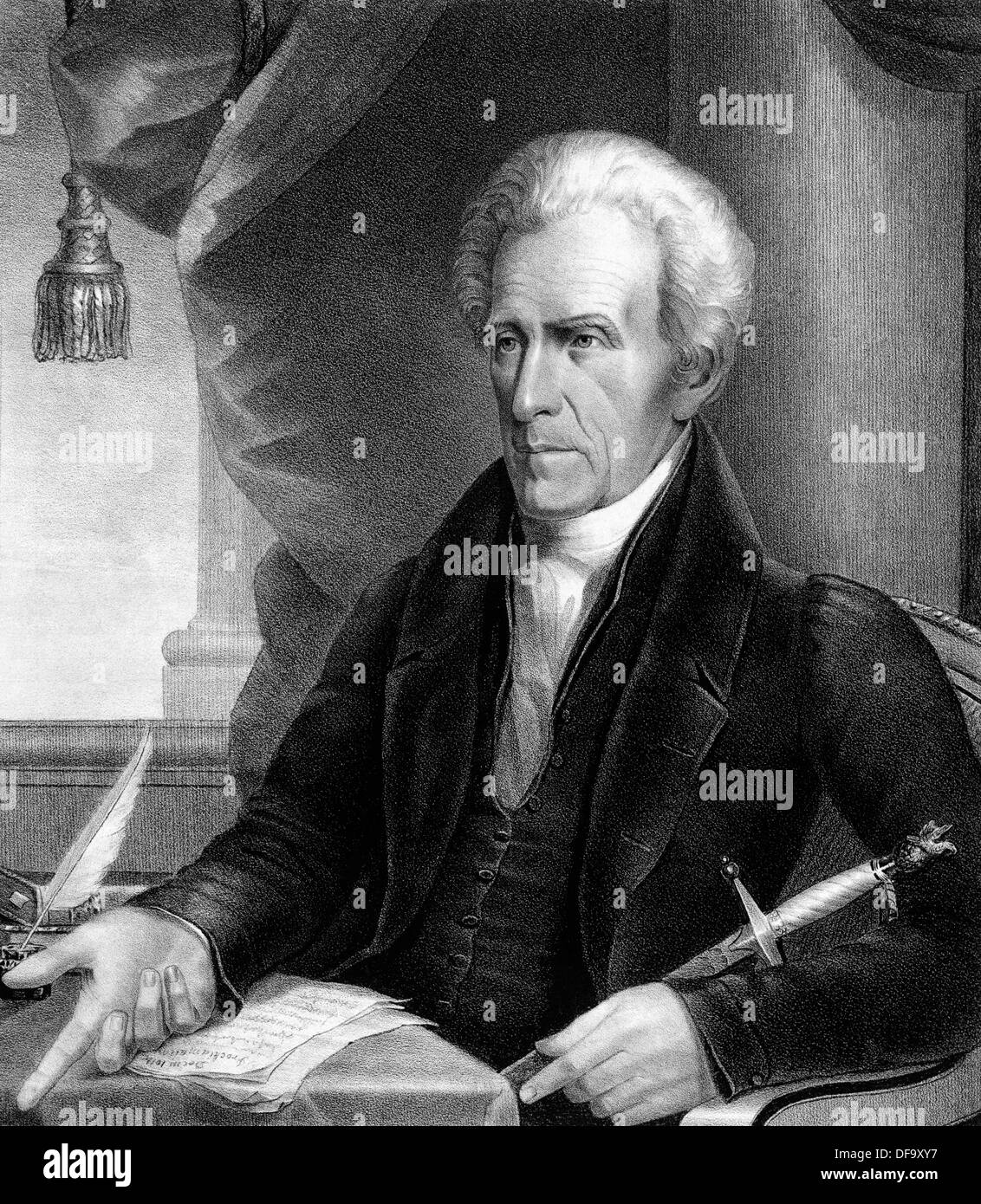 Vintage portrait of Andrew Jackson Stock Photo - Alamy