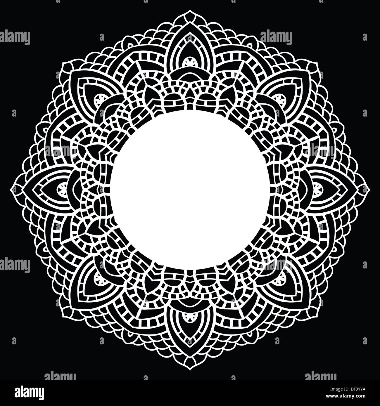 Crochet lace mandala Stock Photo - Alamy