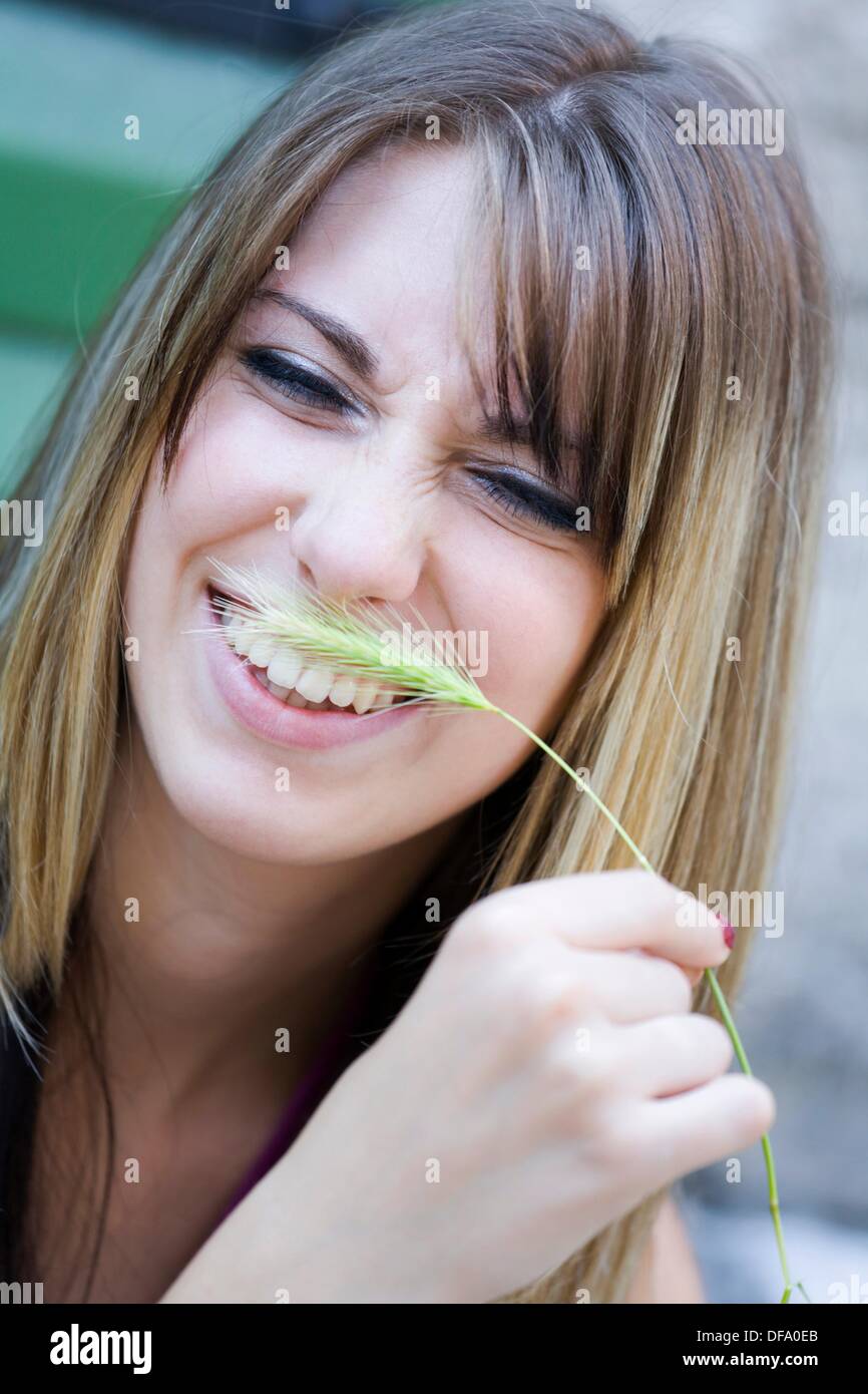 Tickling nose hi-res stock photography and images - Alamy